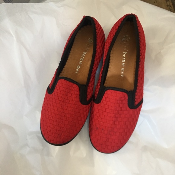 bernie mev. | Shoes | Bernie Mev Red Black Flats | Poshmark